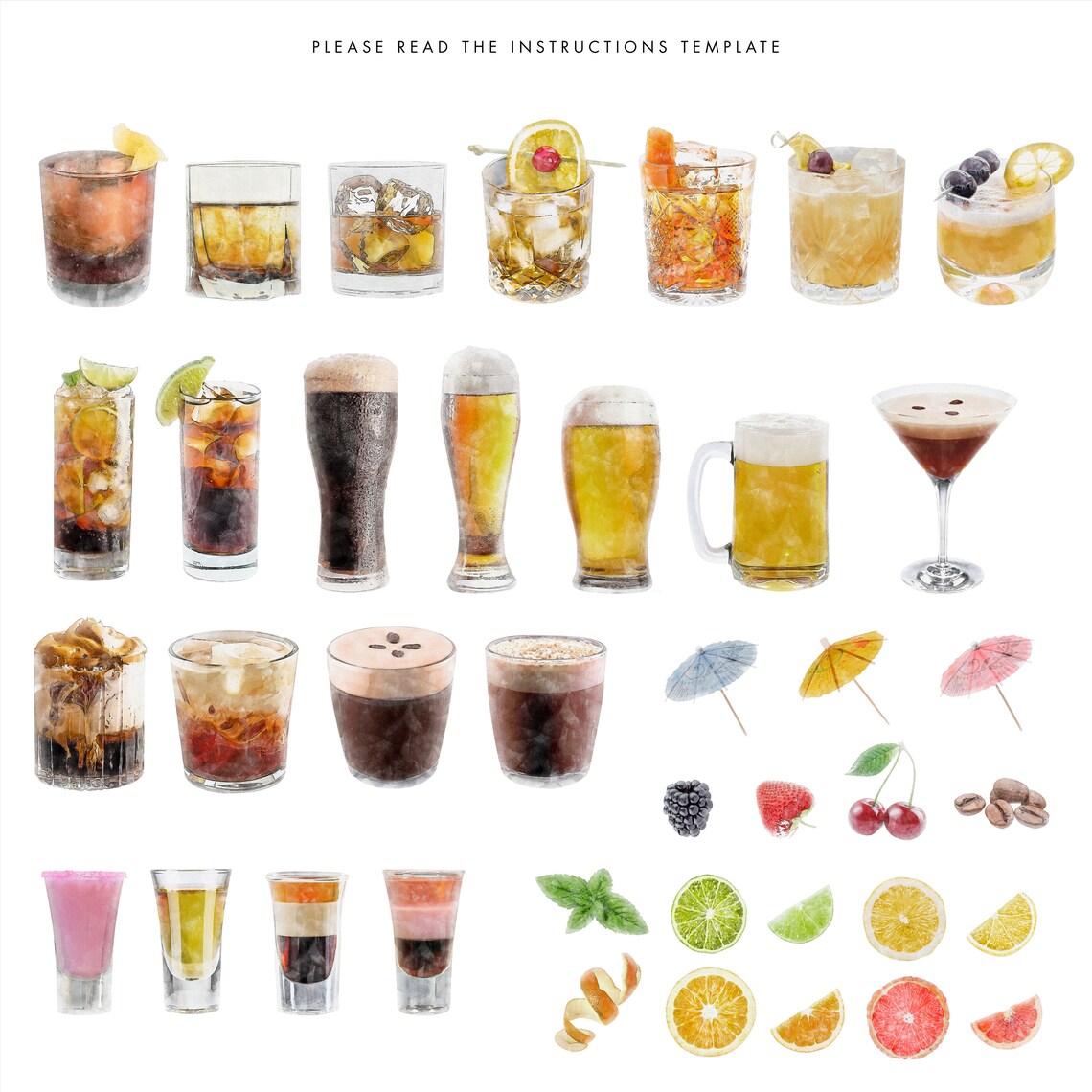 Printable Signature Cocktails Sign Template Download Christmas - Etsy