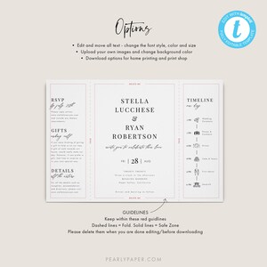 Gatefold Wedding Invitation Template Download Printable - Etsy UK