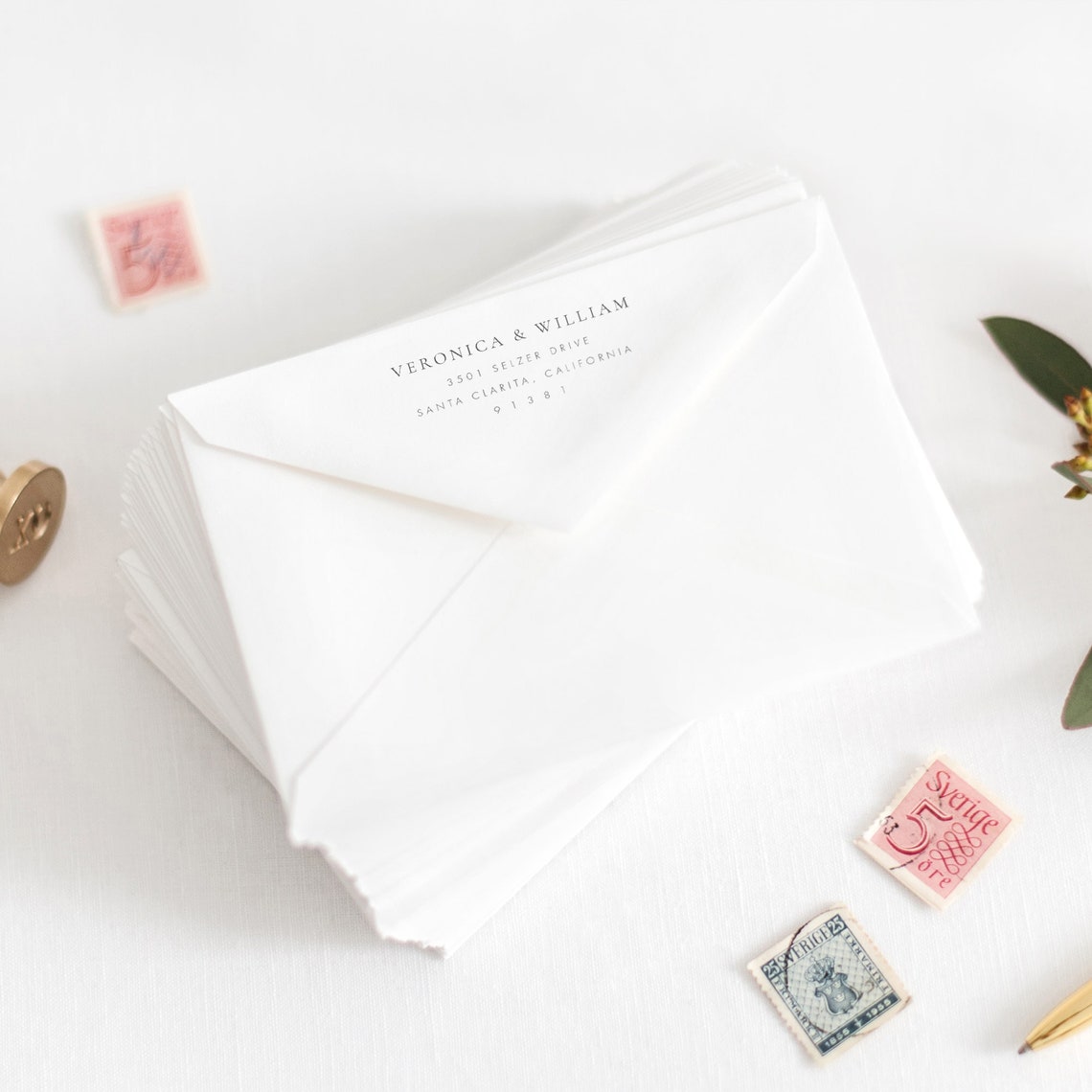 Elegant Envelope Template Printable Wedding Envelope Templett | Etsy