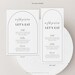 Arched Menu Template Download Modern Wedding Menu Arch Menu Editable ...