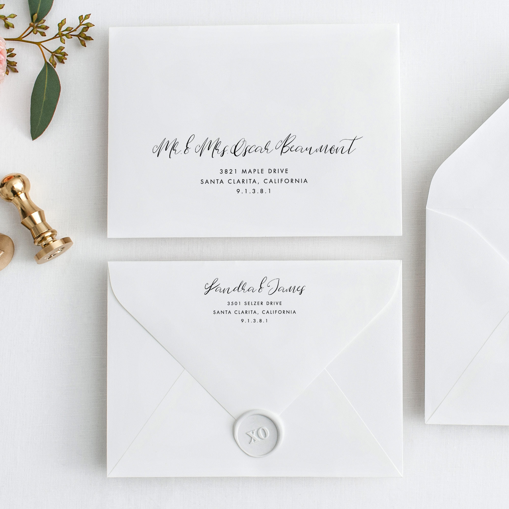 Envelope Template Address Label Printable Wedding Envelope | Etsy