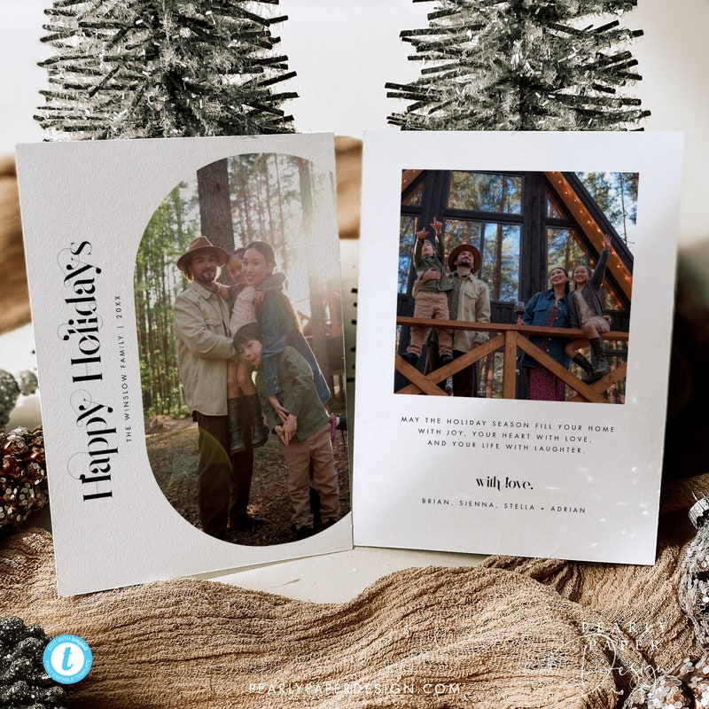 Holiday Card Template - Etsy