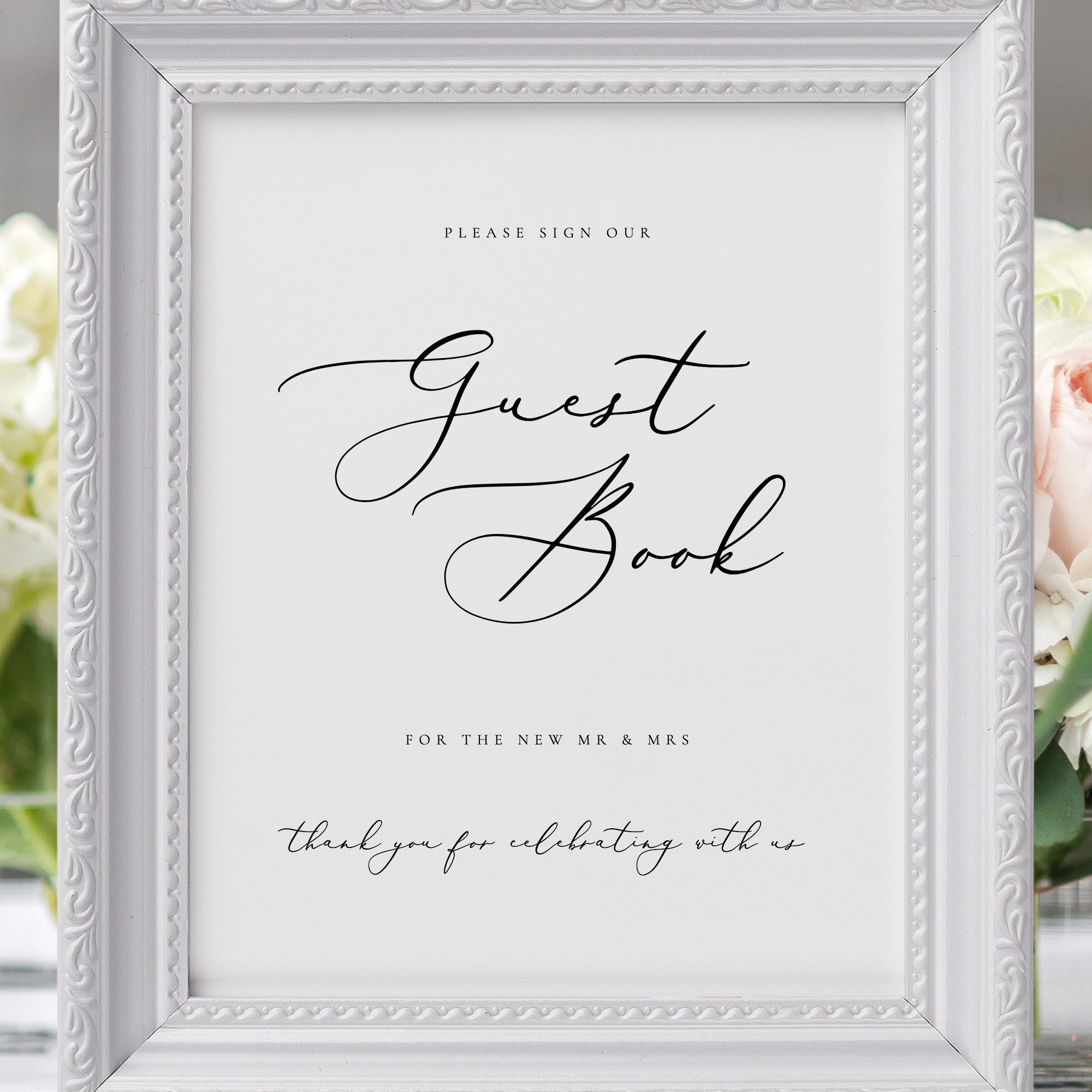 Wedding Guest Book Sign Template Printable Wedding Guestbook - Etsy