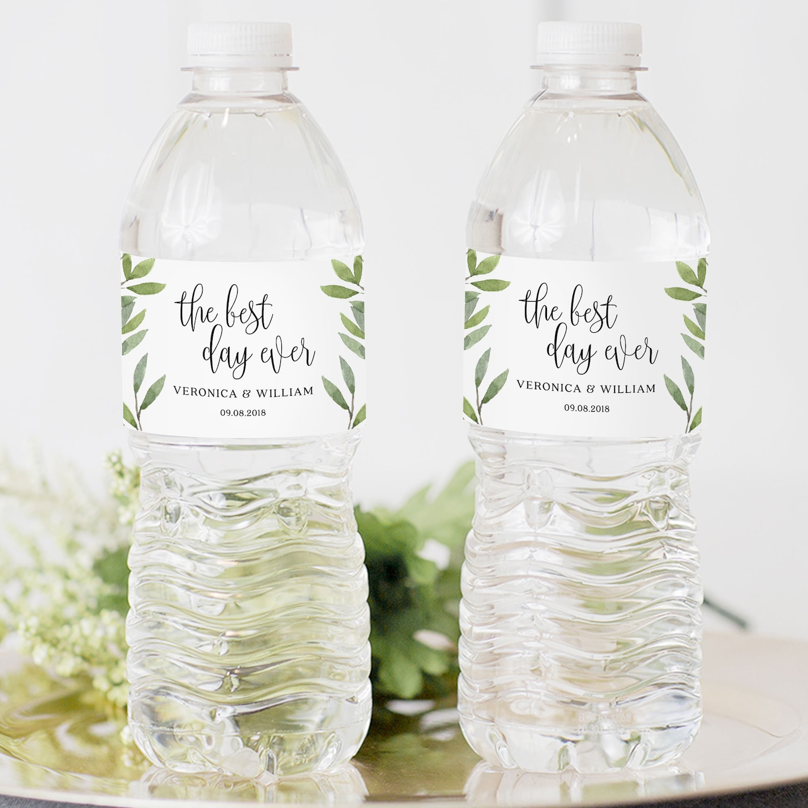 Rustic Water Bottle Label Template Editable Bottle Wrapper Label ...