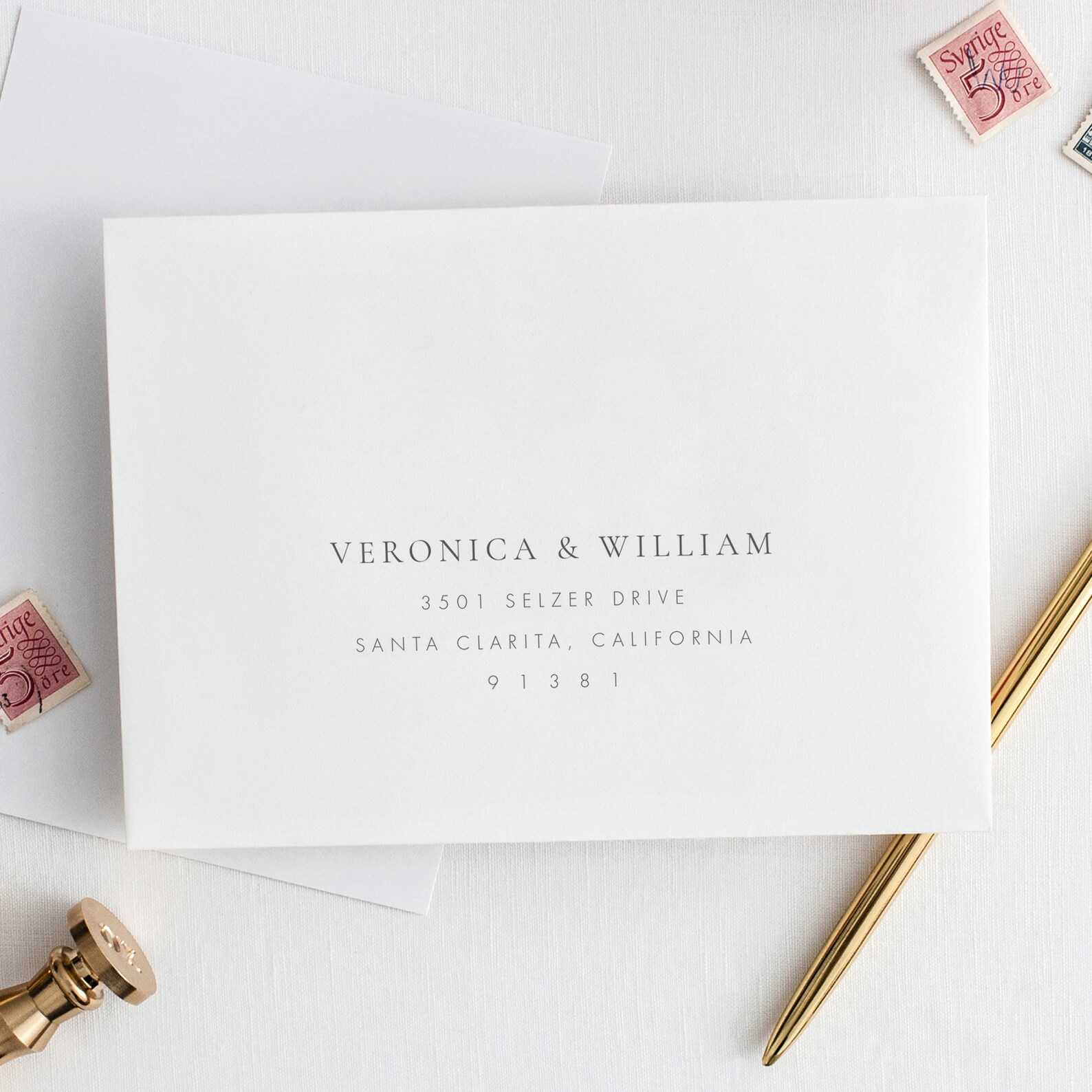 Elegant Envelope Template Printable Wedding Envelope Templett | Etsy