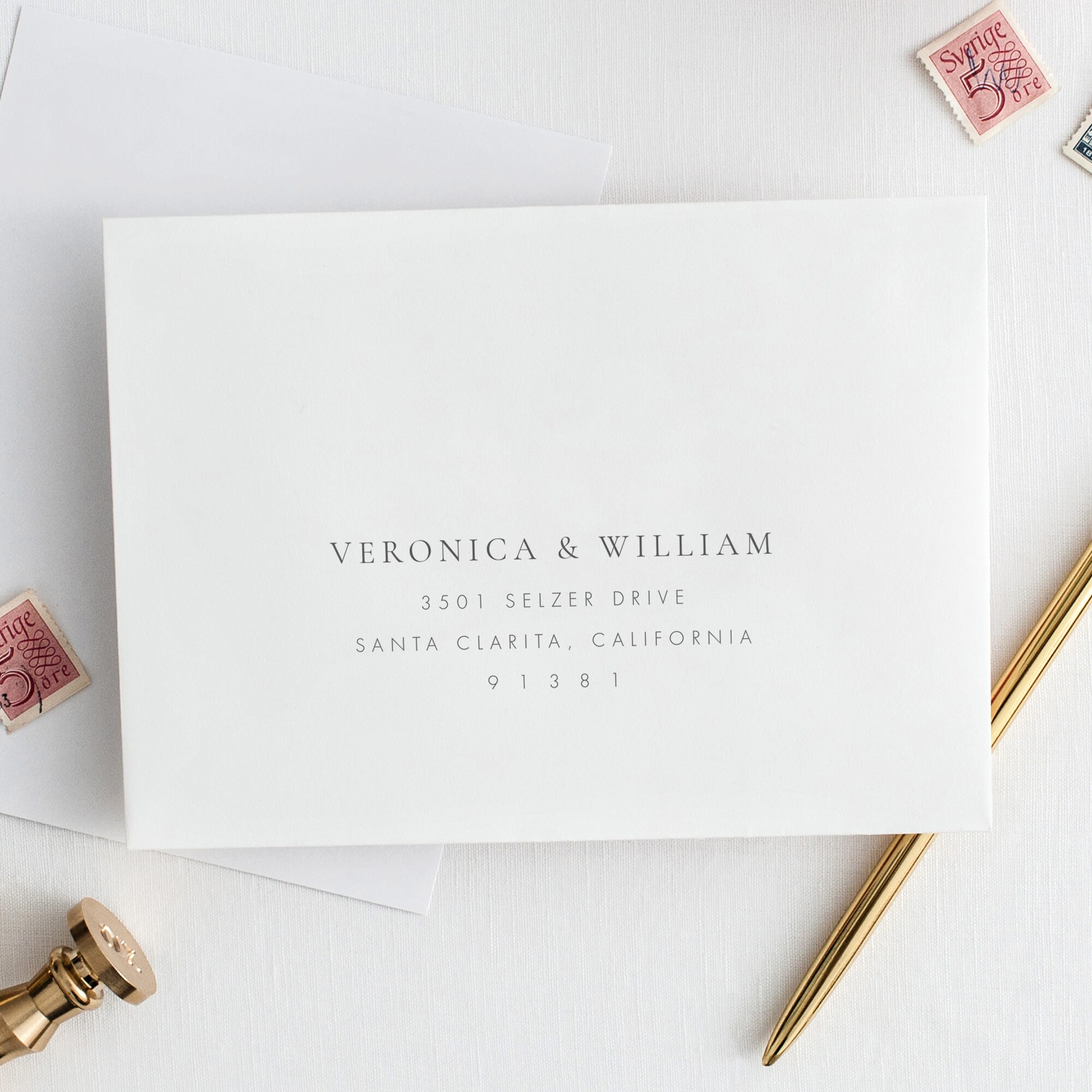 Elegant Envelope Template Printable Wedding Envelope Templett | Etsy