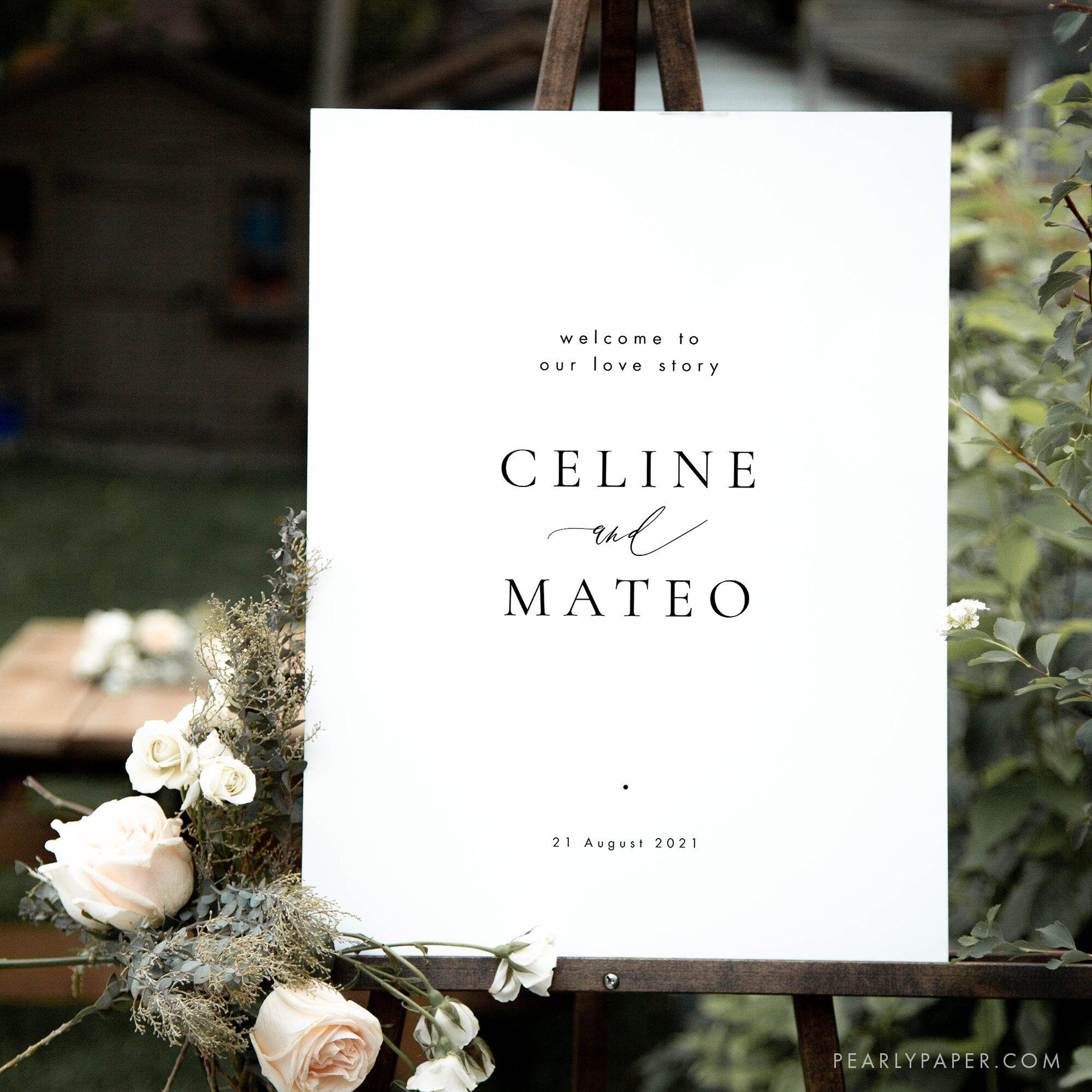 Simple Wedding Signs Wedding Welcome Sign Template Download | Etsy