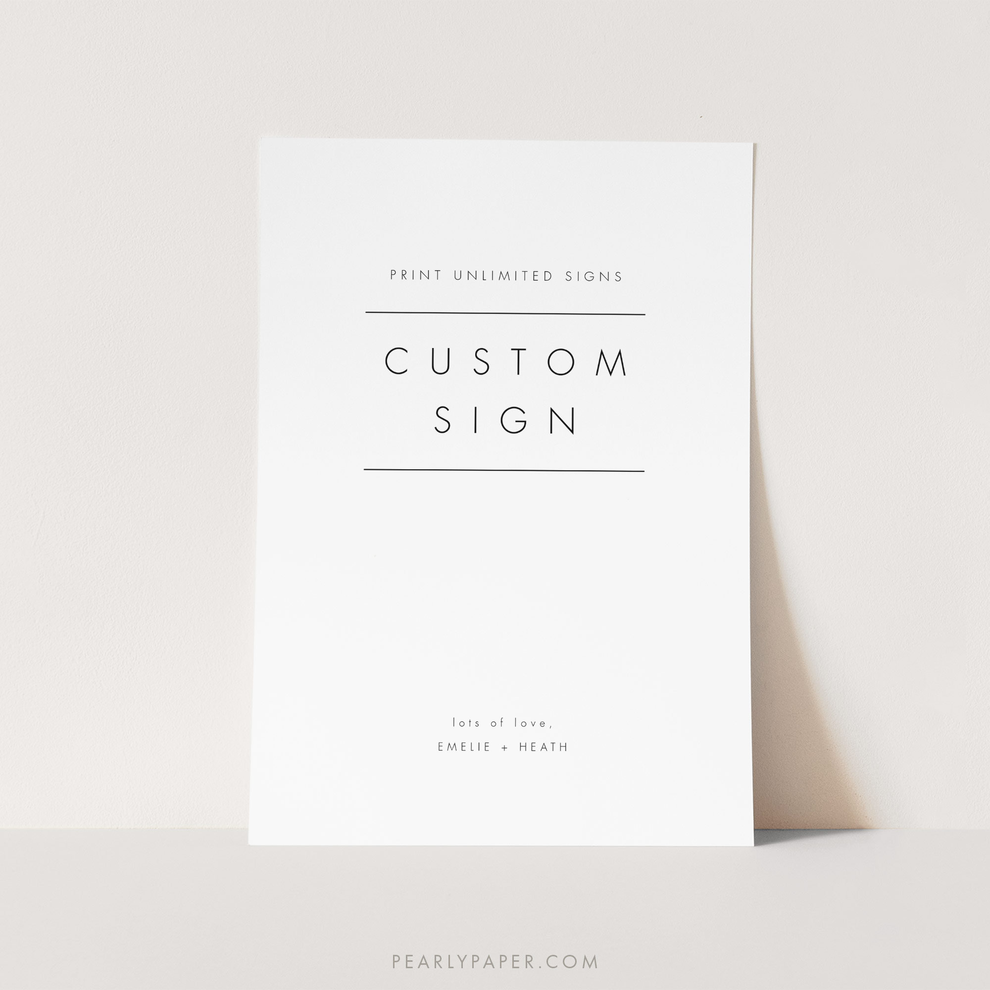 Printable Custom Sign Template Minimalist Wedding Sign - Etsy
