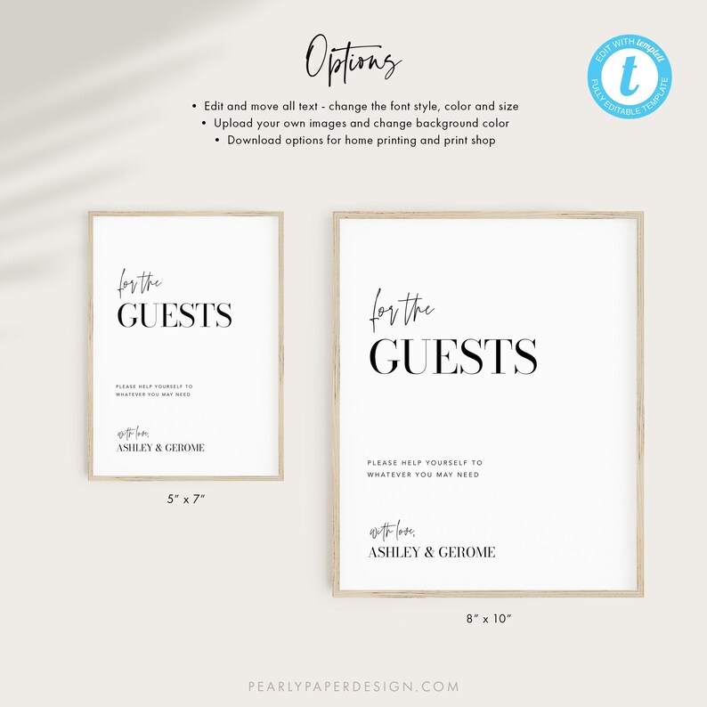 Editable Wedding Restroom Sign Template, Minimalist Sign, for the ...