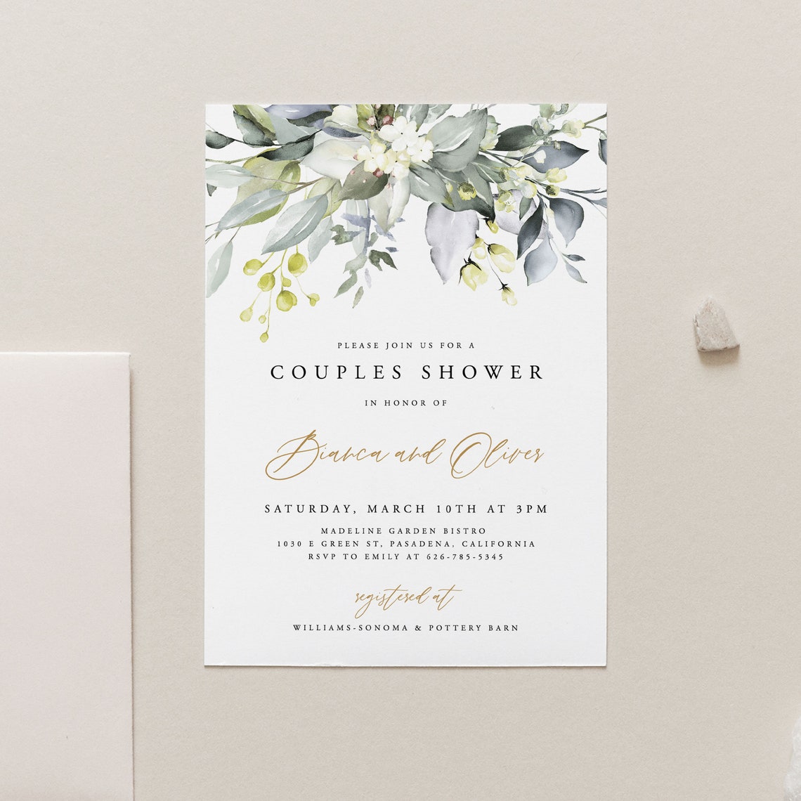 Couples Shower Invitation Template Rustic Wedding Shower Invite Rustic ...