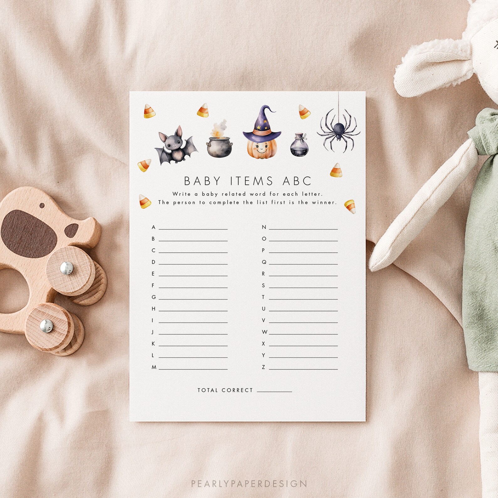 Halloween Baby Items ABC Game Template, Fall Baby Item Letter Game ...