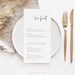 Minimalist Menu Template, Printable Menu Digital Download, Modern ...
