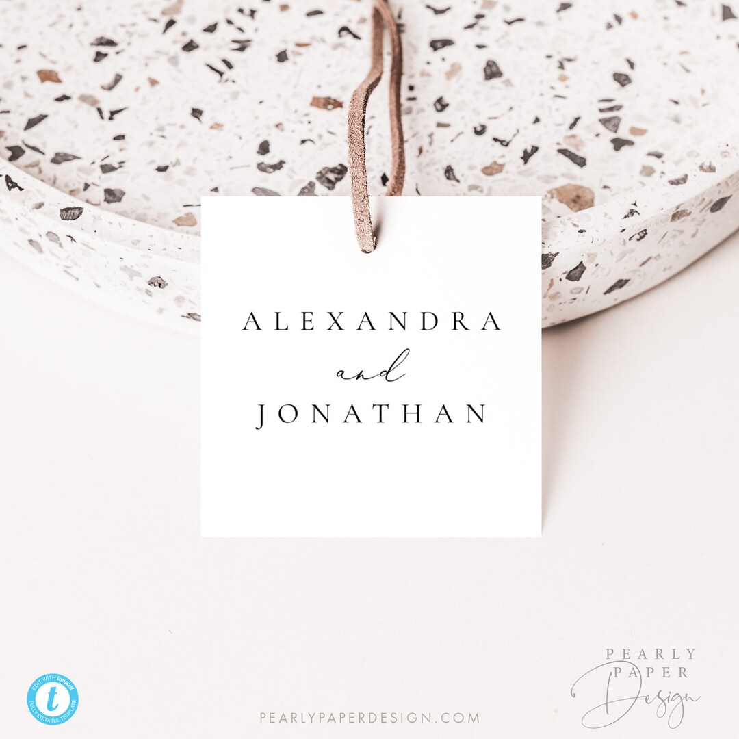 Editable Favor Tag Template, Printable Wedding Tag Label Templett ...