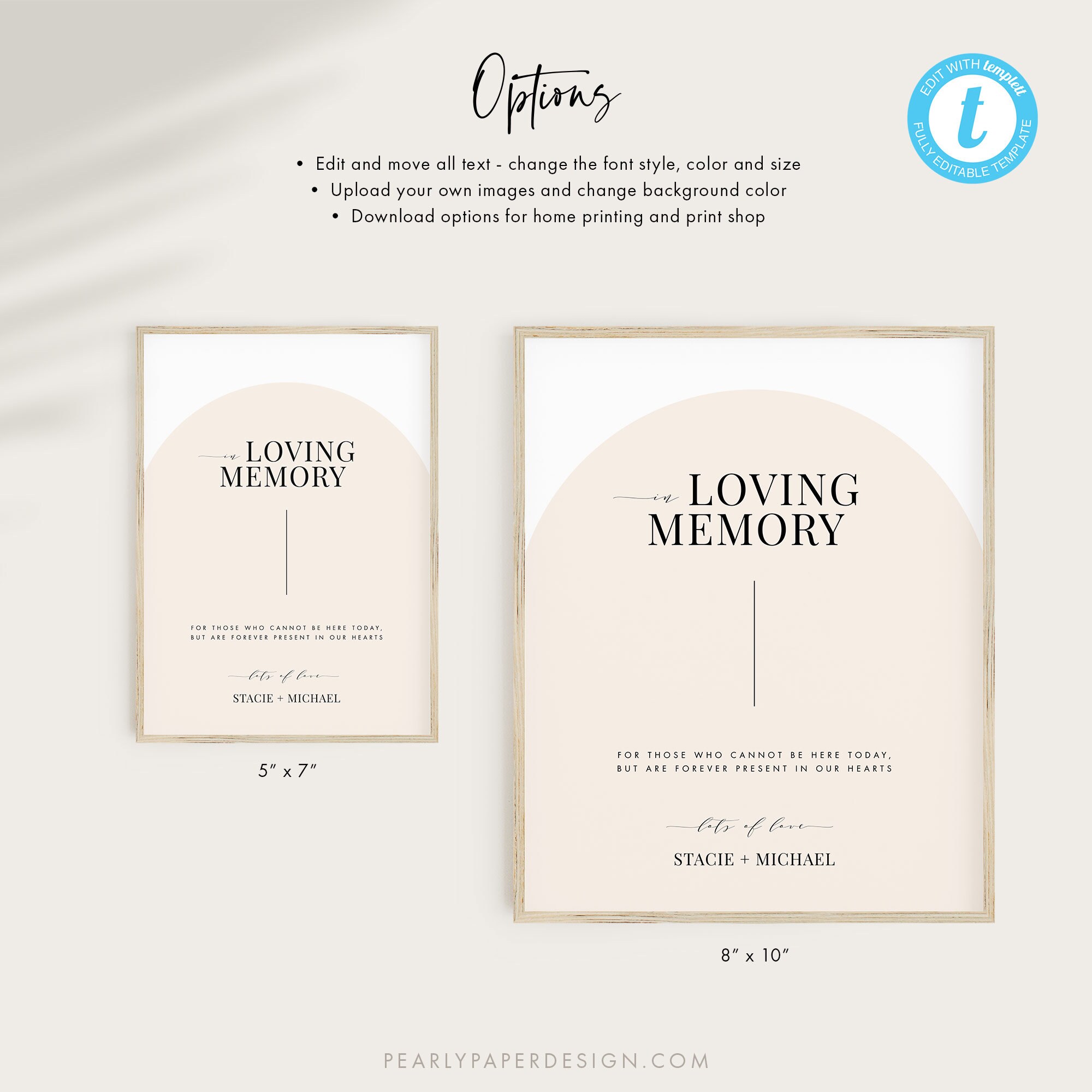 Arch in Loving Memory Wedding Template Download Forever in Our Hearts ...