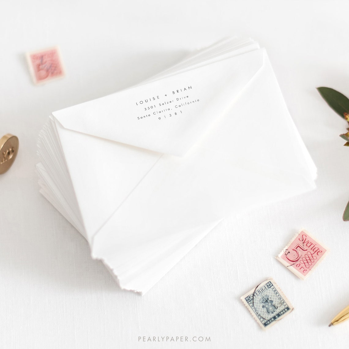 Minimalist Envelope Template Download Modern Address Label | Etsy