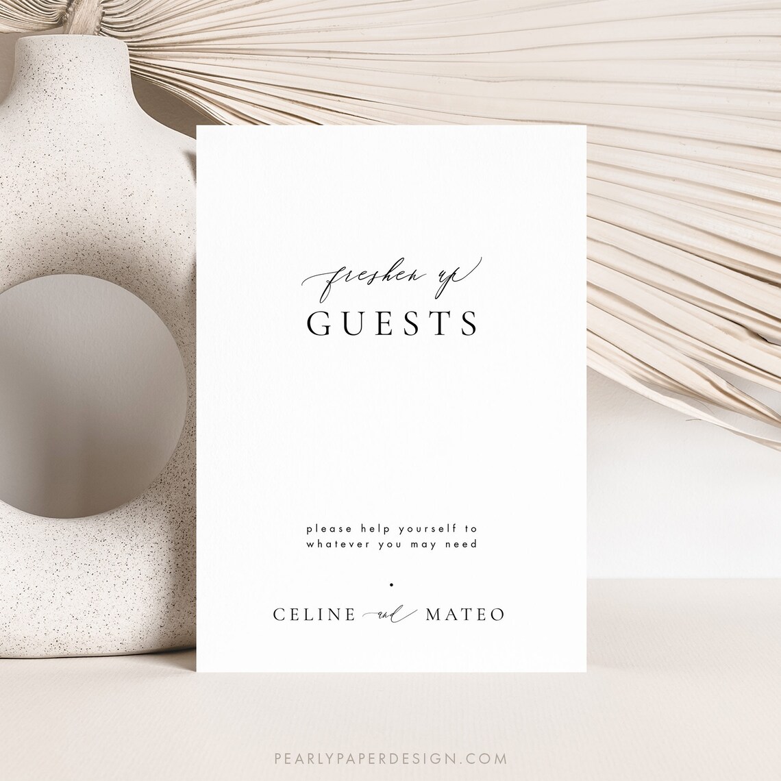Editable Wedding Restroom Sign Template, Minimalist Sign, for the ...