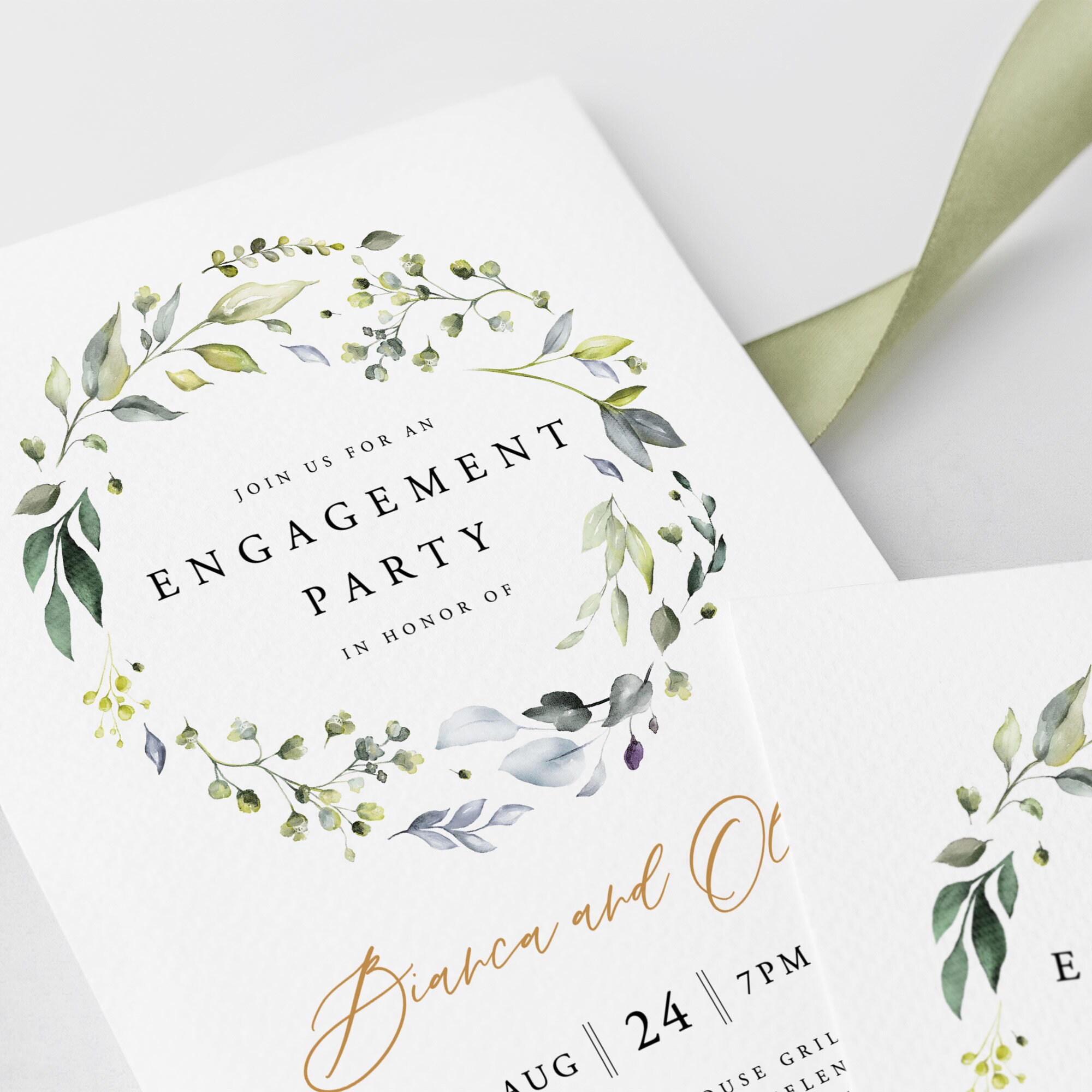 Engagement Party Invitation Template Rustic Engagement Invite - Etsy