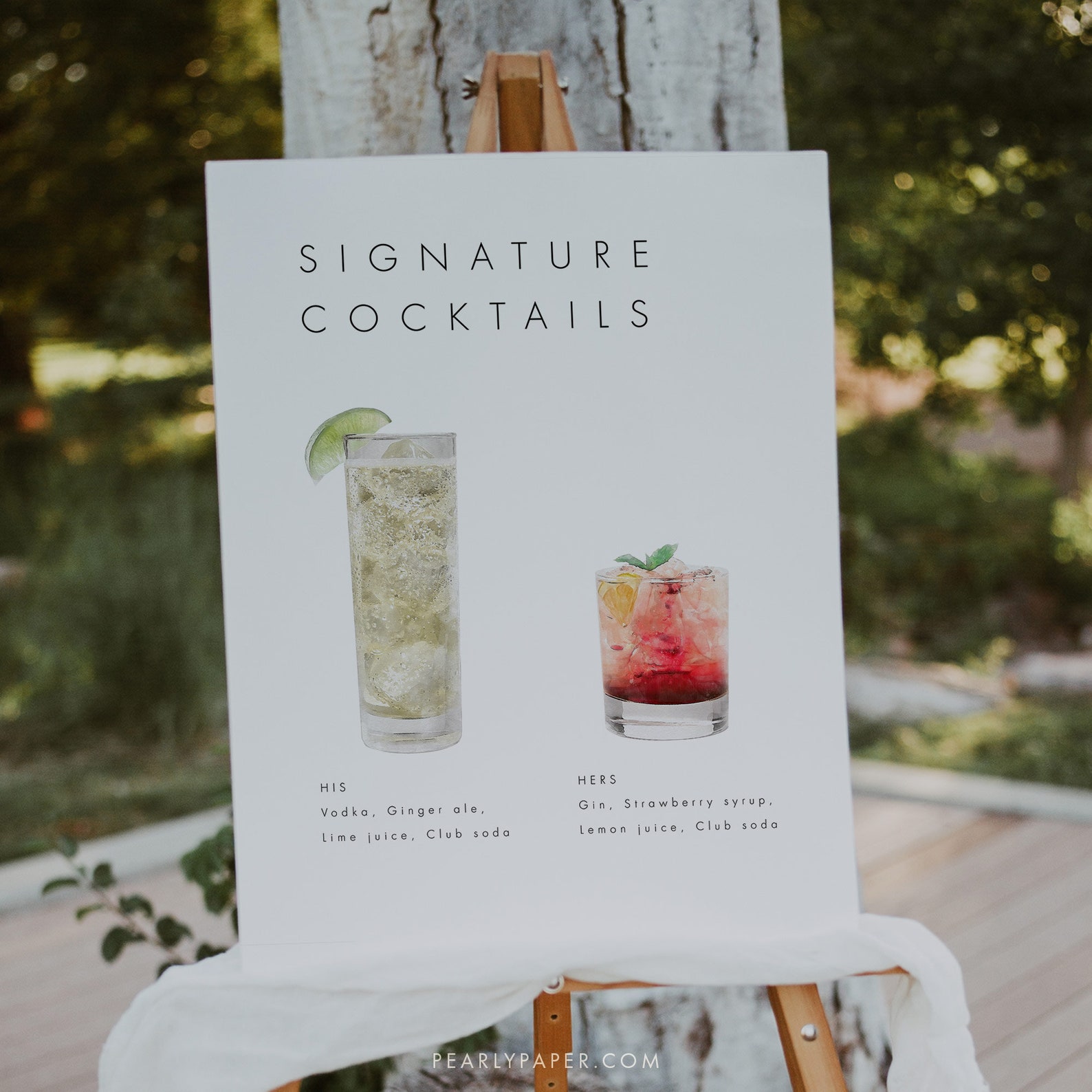 Printable Bar Menu Template Signature Cocktails Sign Download - Etsy