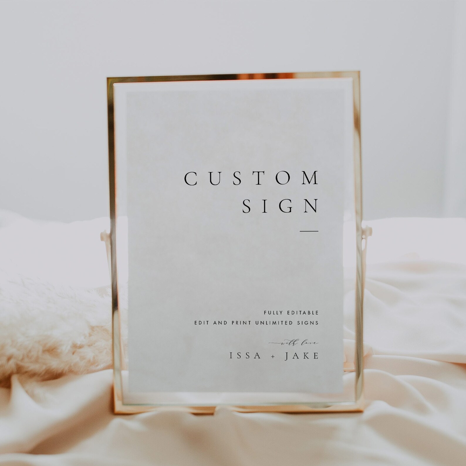 Printable Custom Sign Template Modern Wedding Sign Printable Editable ...