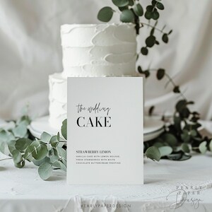 Minimalist Cake Sign, Wedding Cake Sign Template, Printable Wedding ...