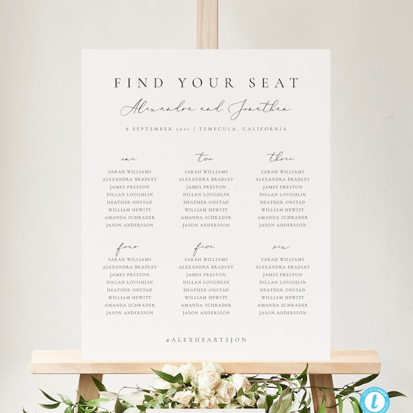 Small Wedding Table Plan Sign - Etsy