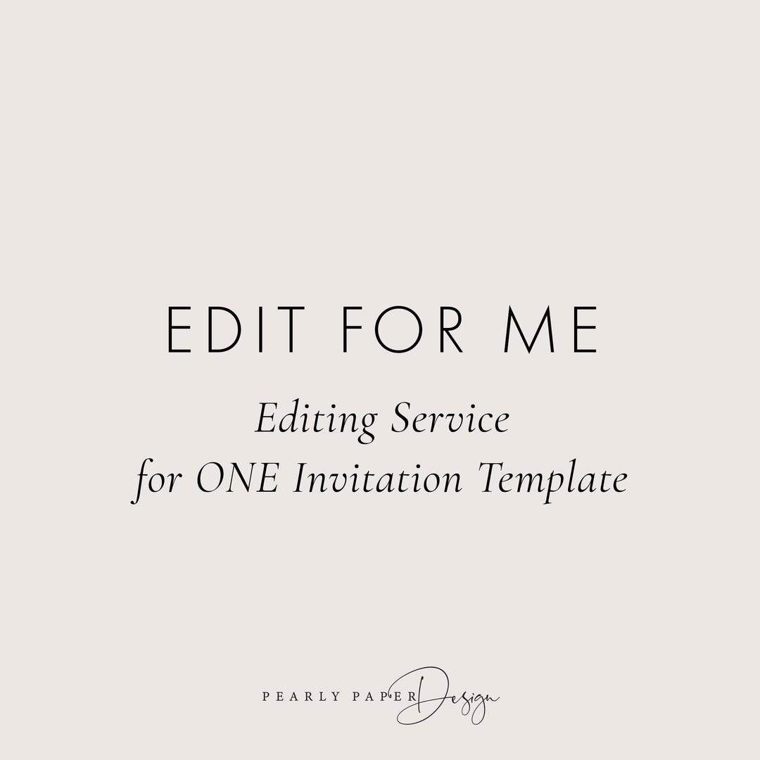 Edit for Me, Customization Add On, Edit My Template - Etsy