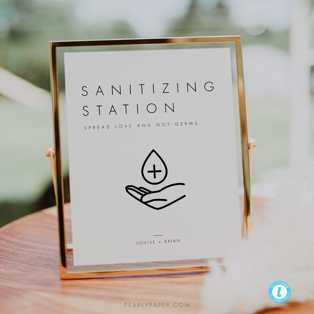 Printable Sanitizing Station Sign Template Sanitizer Station - Etsy