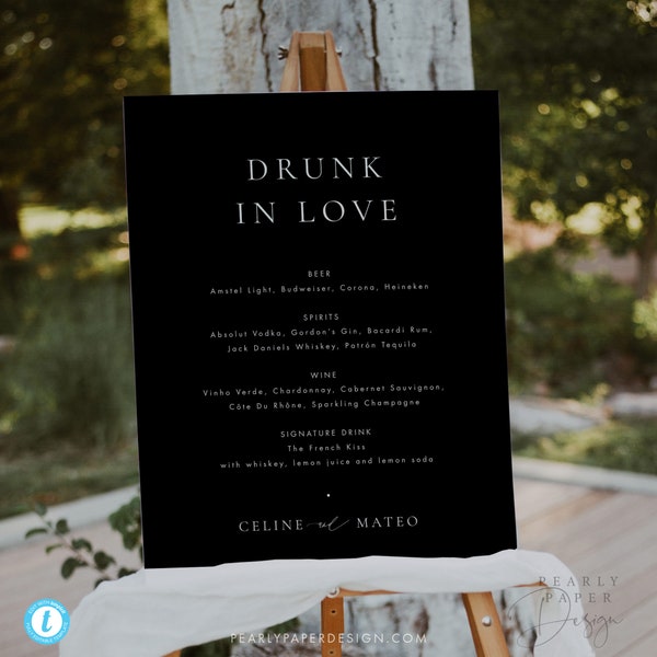 Chalkboard Bar Menu - Etsy