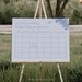 Due Date Calendar Sign Template, Blue Floral Baby Shower Calendar Game ...