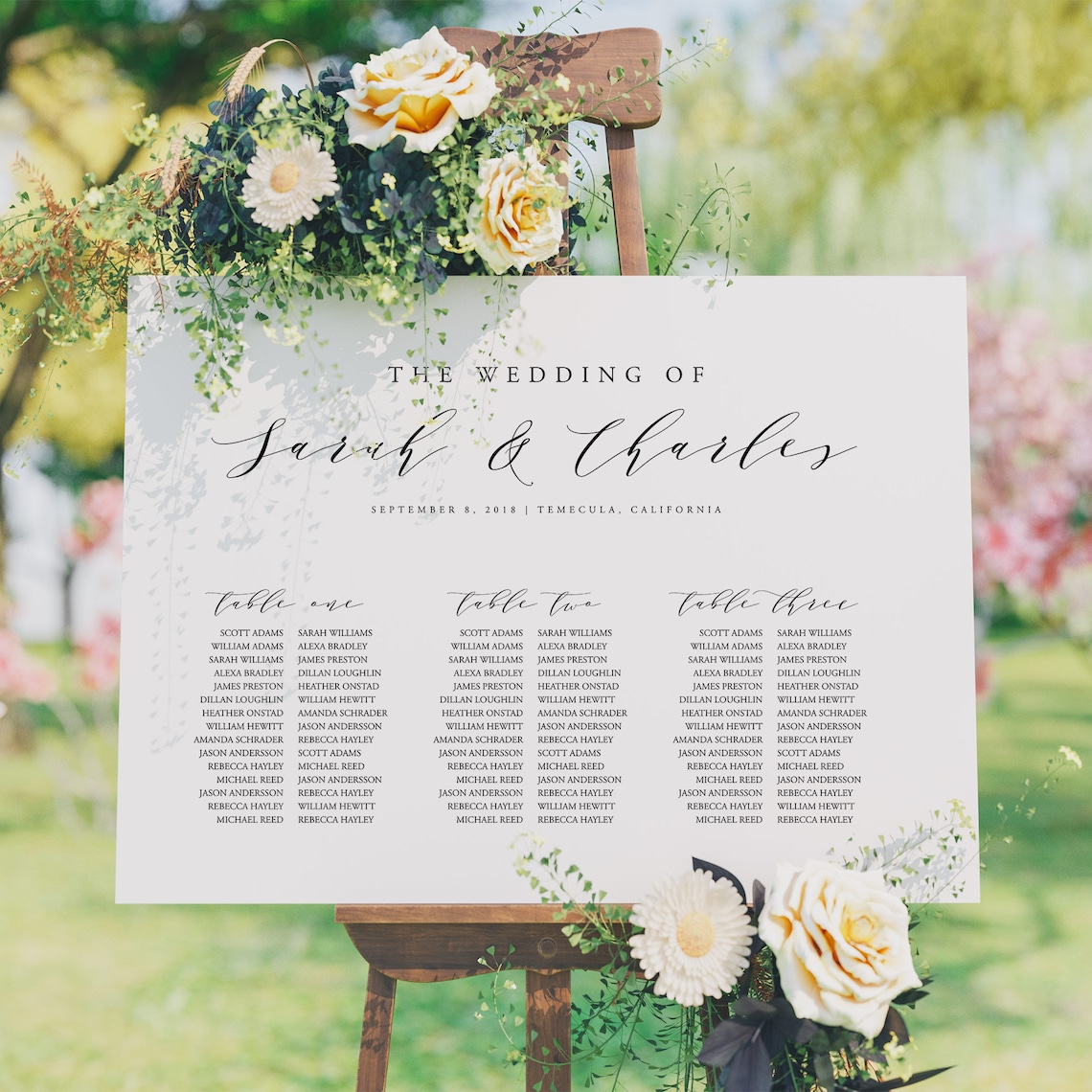 Printable Seating Chart Template Editable Seating Plan Long - Etsy