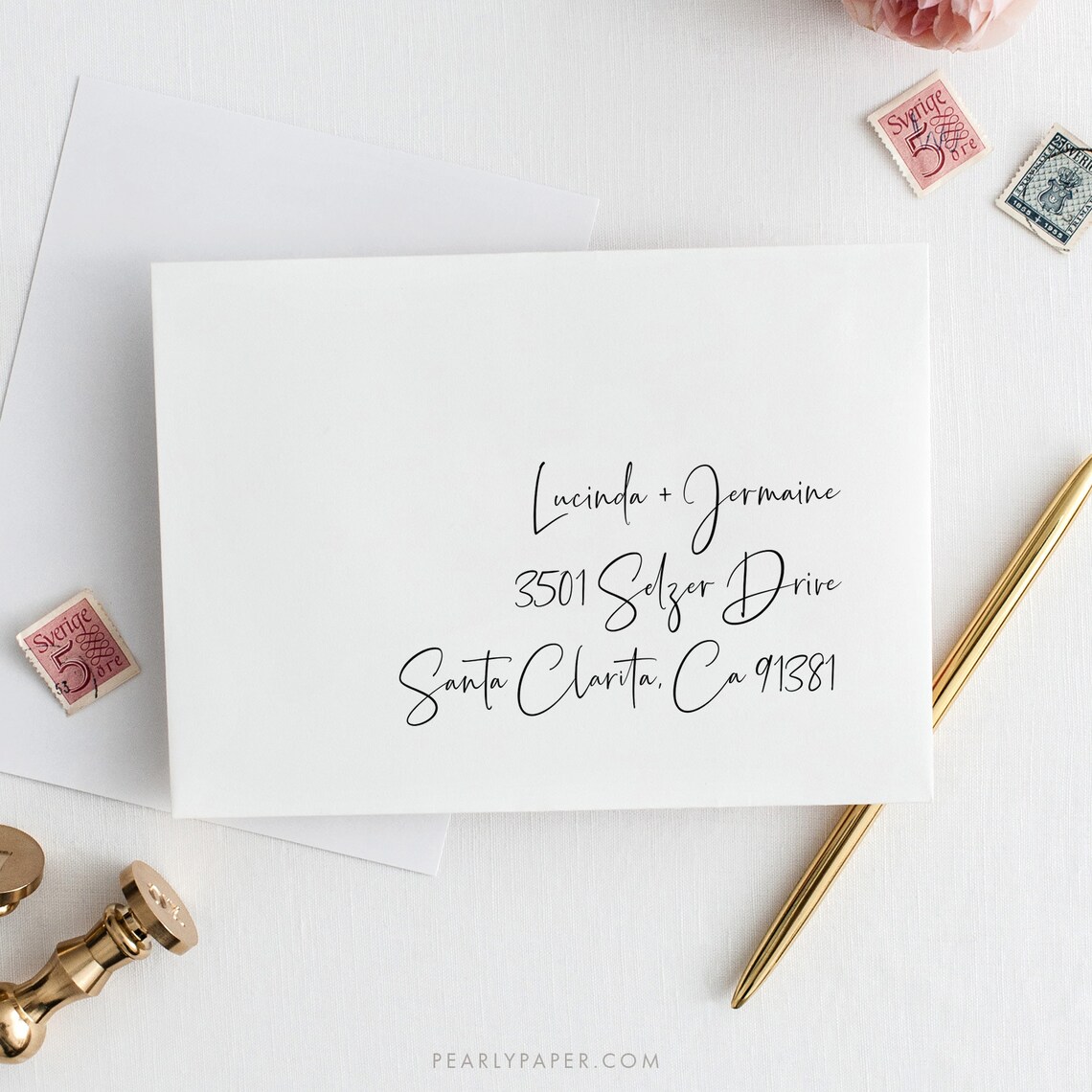 Envelope Addressing Template With Handwritten Font Modern - Etsy