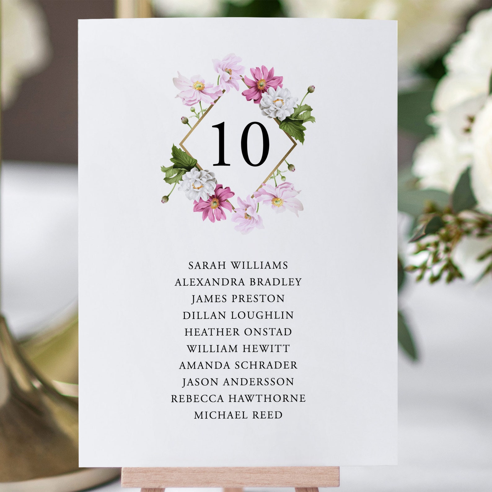 Table Number Seating Chart Cards Template Wedding Table Cards - Etsy