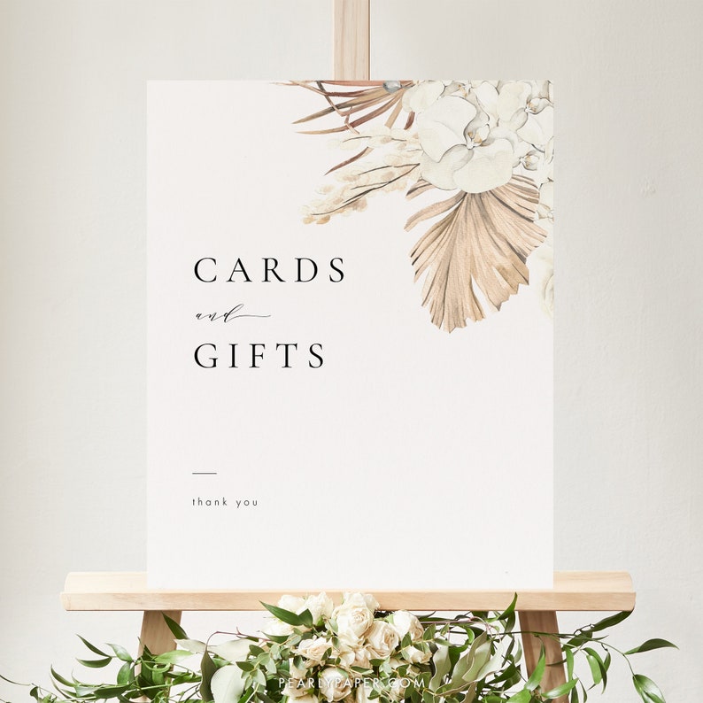 Boho Cards and Gifts Sign Template Download Printable Wedding - Etsy