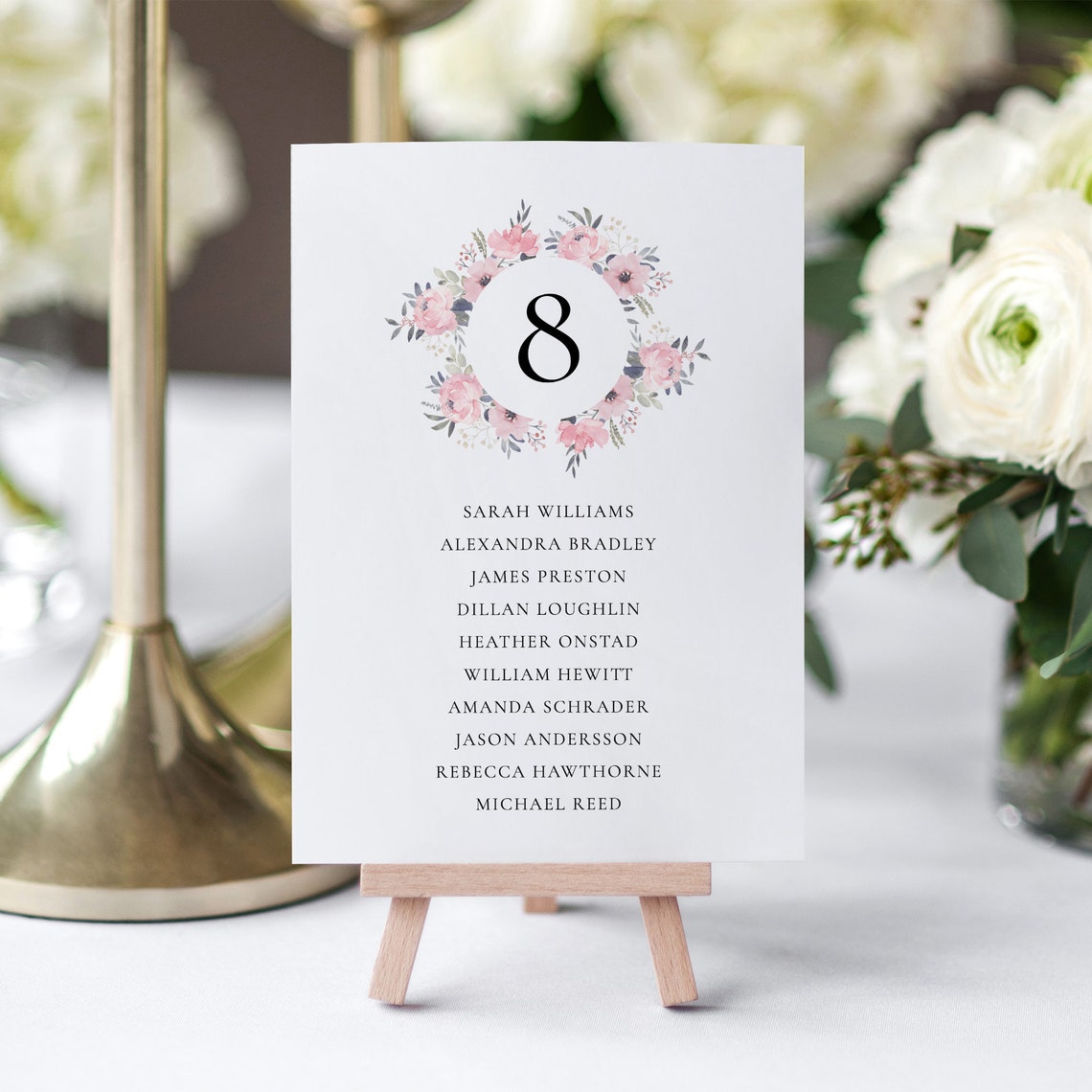 Boho Editable Seating Chart Template Blush Floral Wedding - Etsy