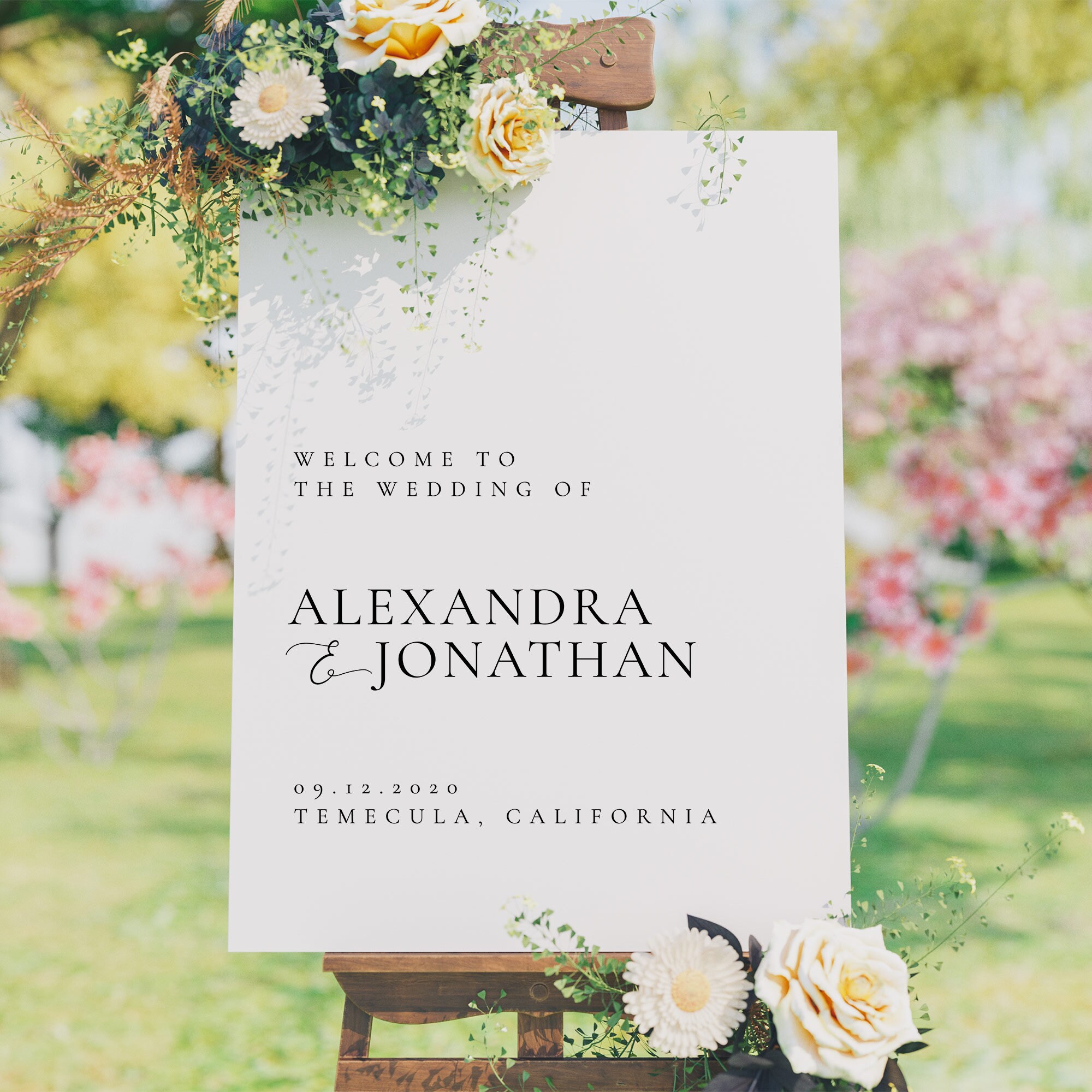 Wedding Welcome Sign Template Download Editable Wedding Sign | Etsy