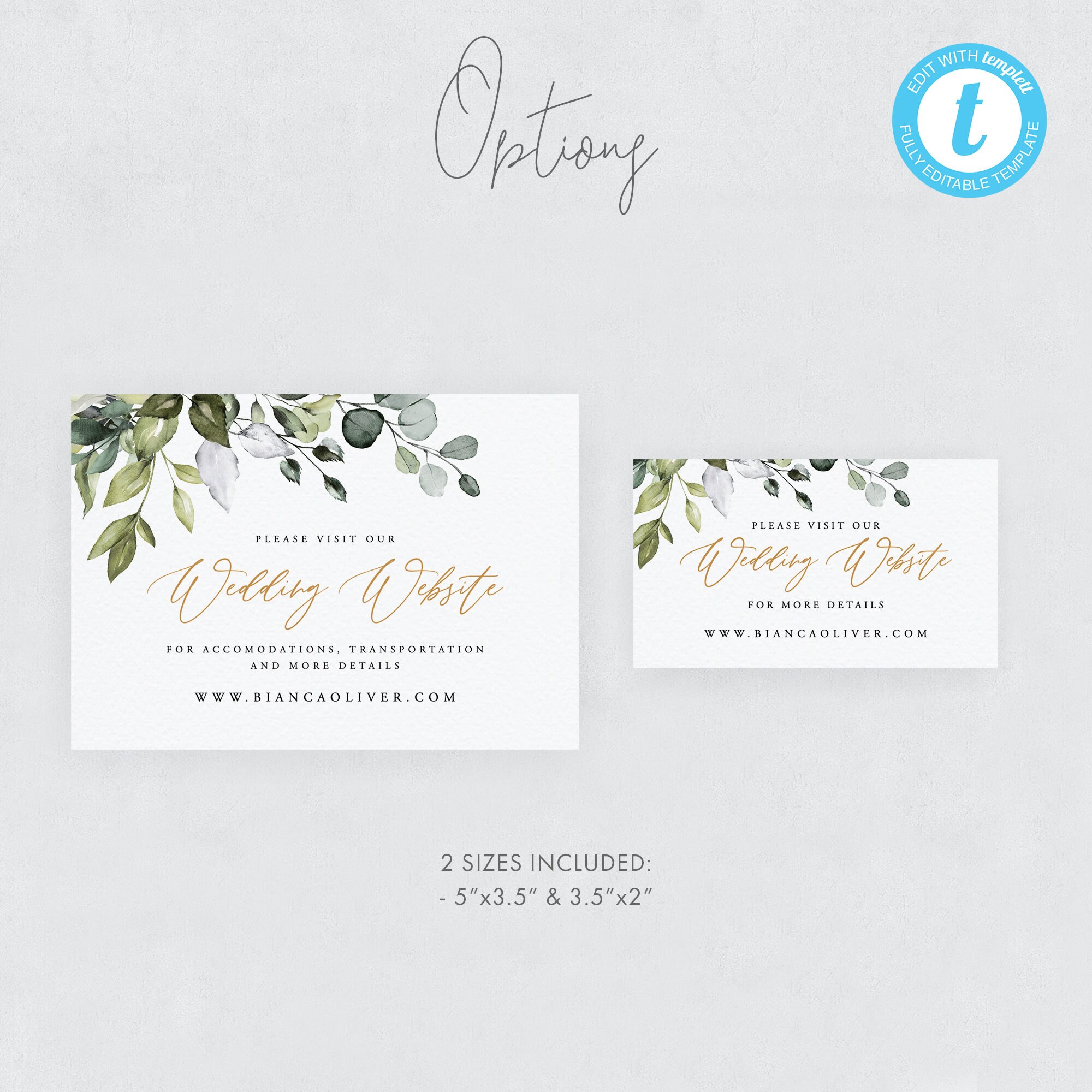Wedding Website Insert Card Wedding Insert Template Download - Etsy
