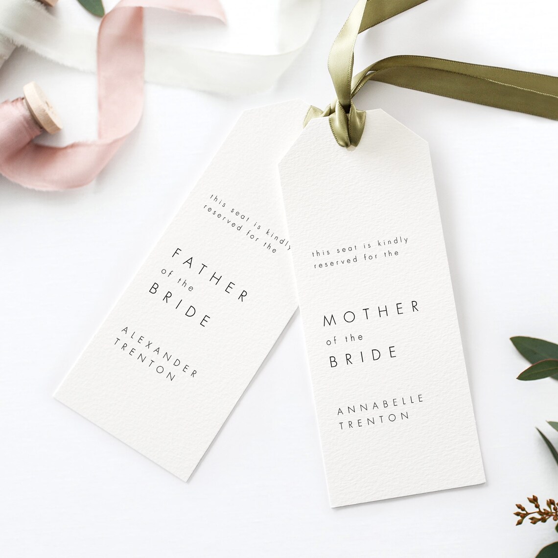 Minimalist Wedding Seating Tag Reserved Seating Template - Etsy UK