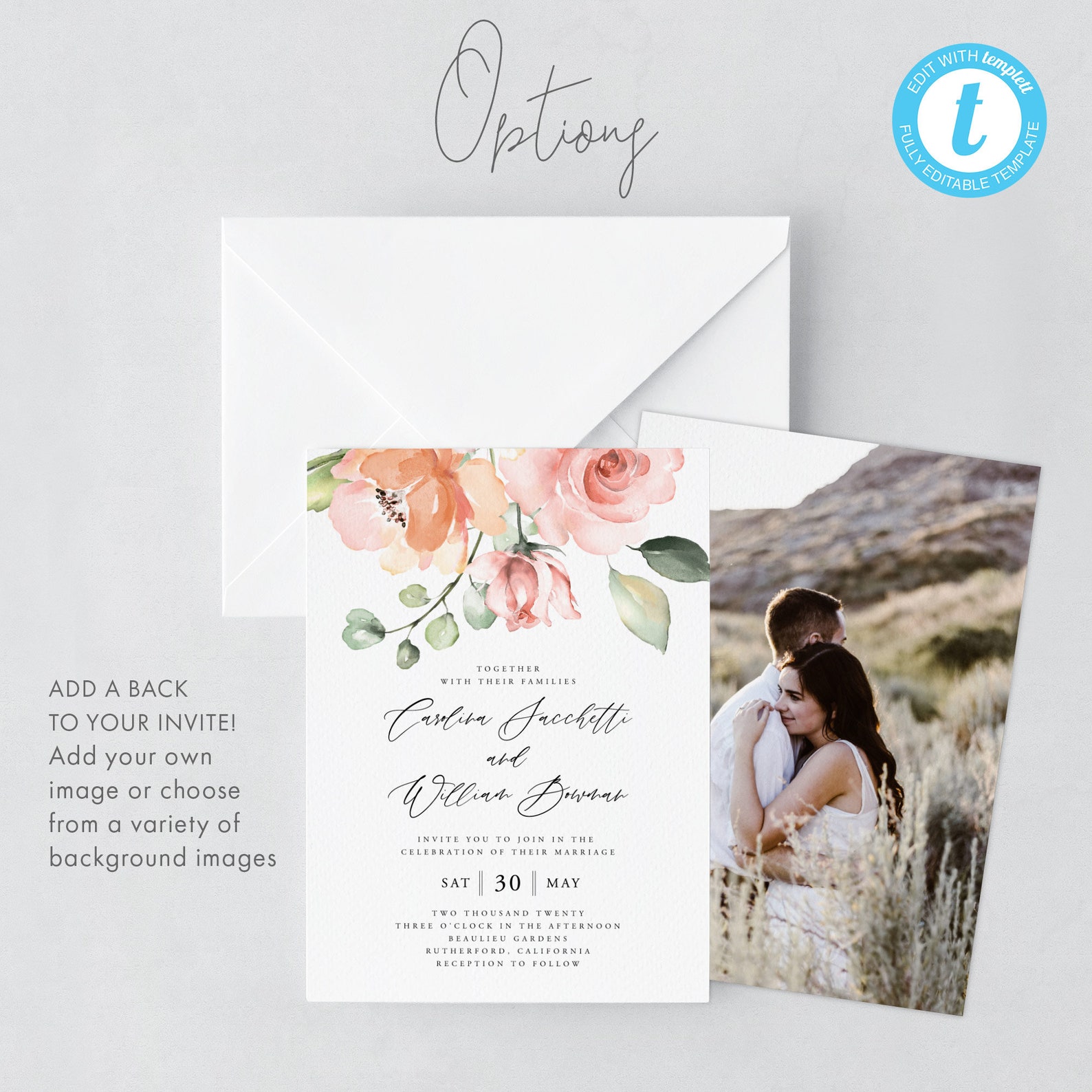 Printable Wedding Invitation Set Invitation Template Download - Etsy