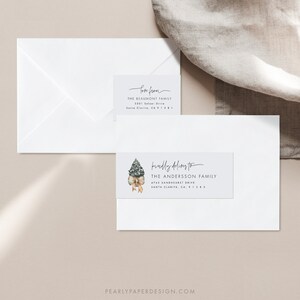 Wraparound Christmas Address Label Template, Christmas Address Label ...