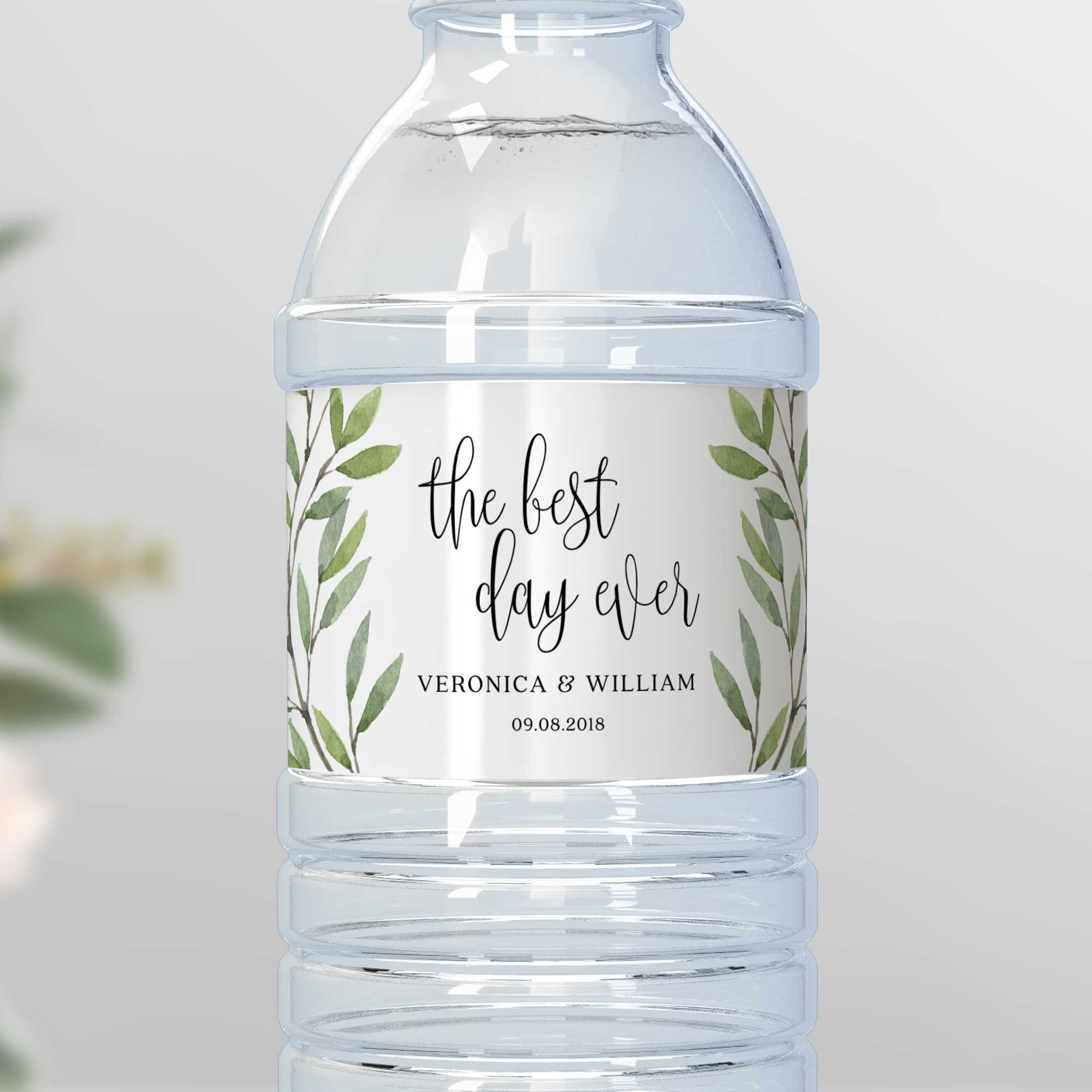 Rustic Water Bottle Label Template Editable Bottle Wrapper Label ...