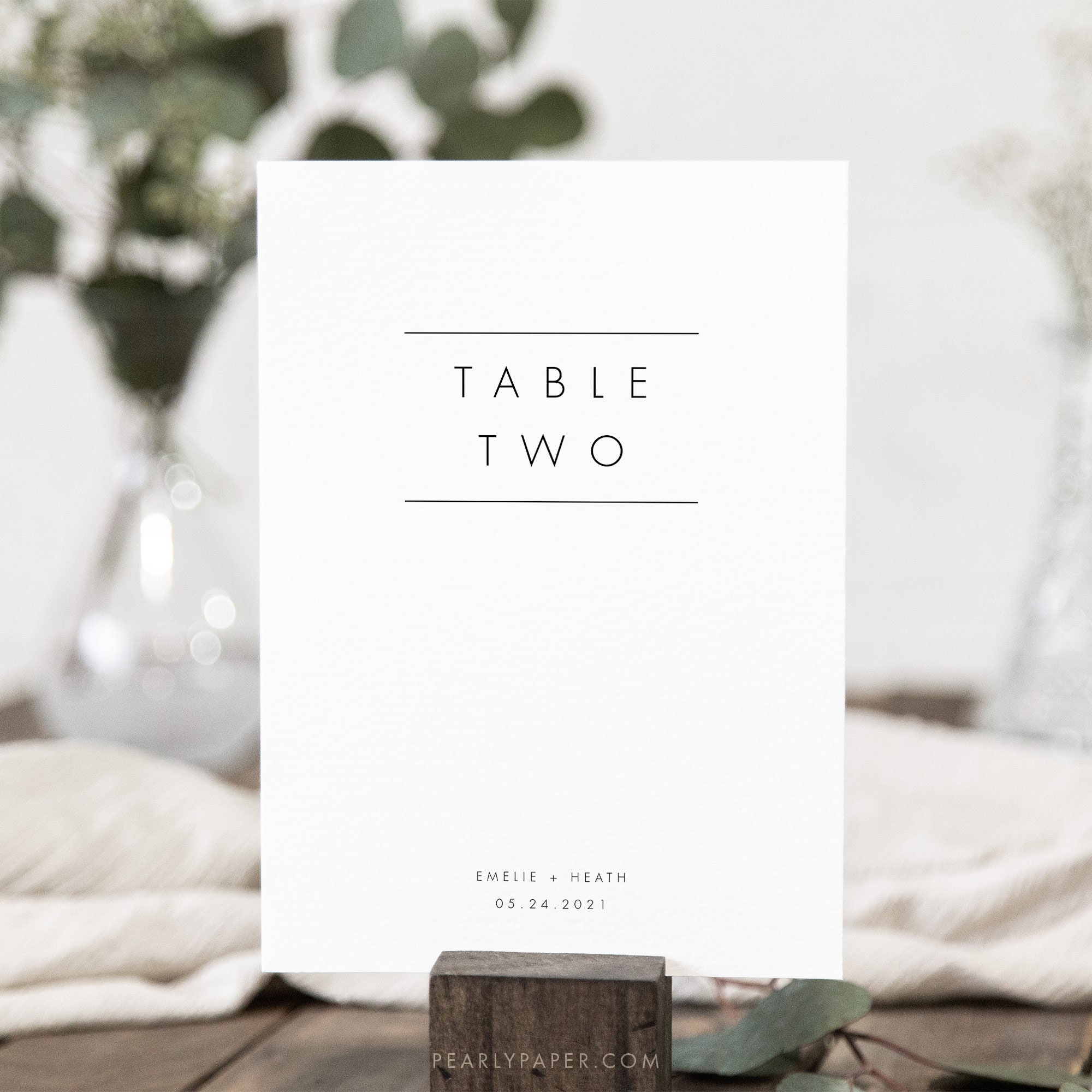 MODERN Table numbers template download Templett Wedding table | Etsy