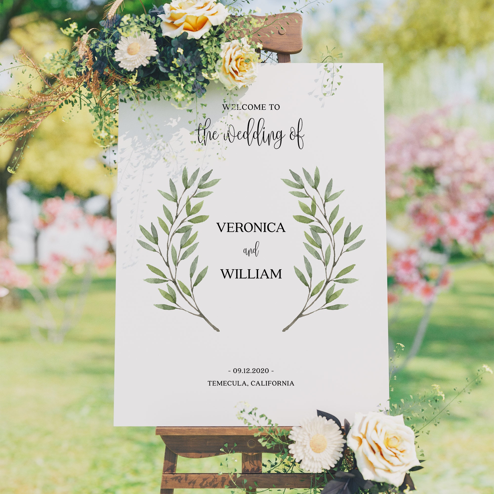 Rustic Welcome Sign Template Download Editable Wedding Welcome Sign ...