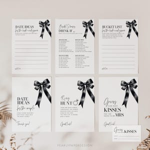 Coquette Bridal Shower Games Bundle, Printable Shower Game Bundle With ...