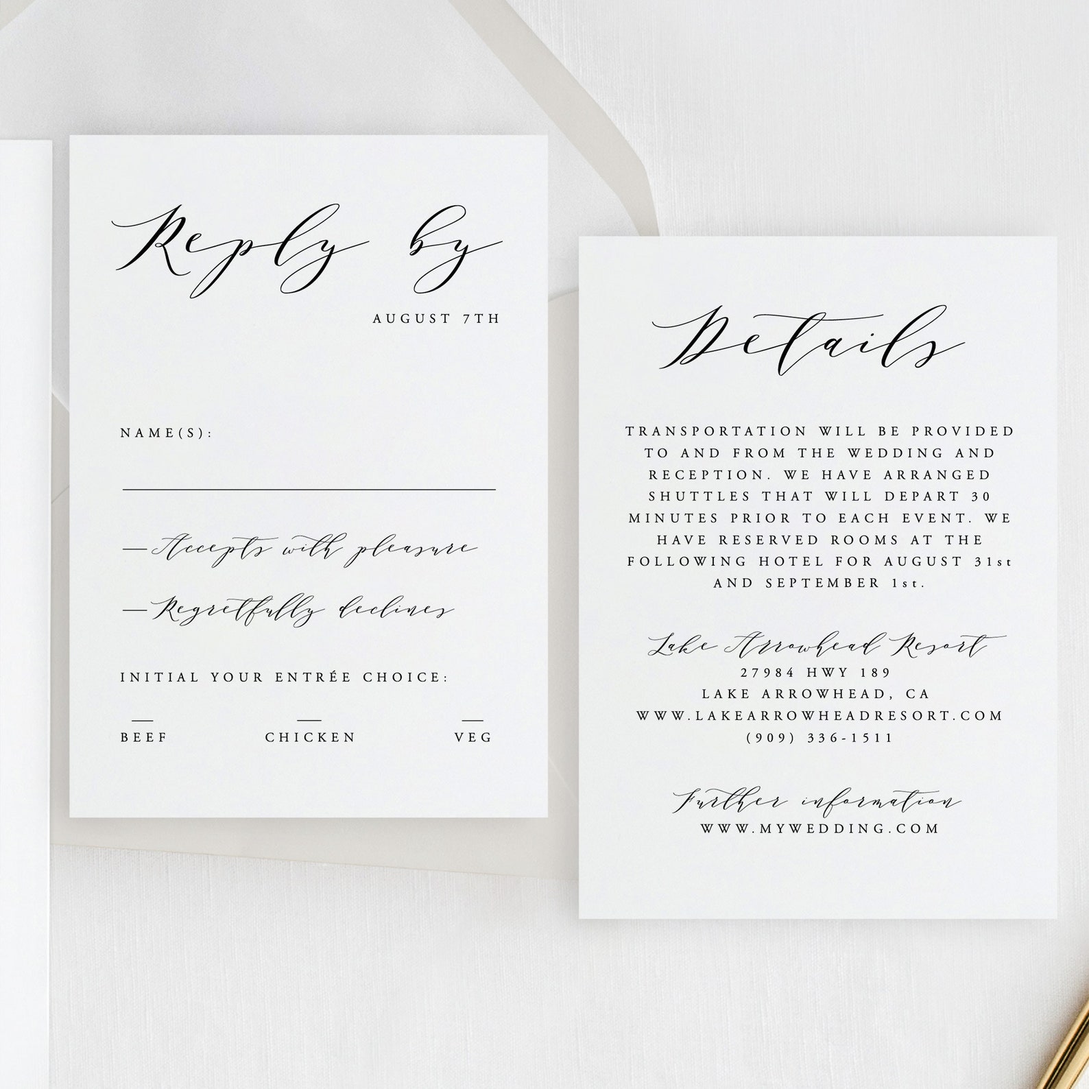 Simple Wedding Invitation Printable Invitation Template Editable ...