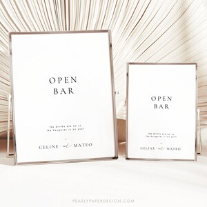 Open Bar Sign Template, Drinks Are on Us Sign, Free Drinks Sign ...