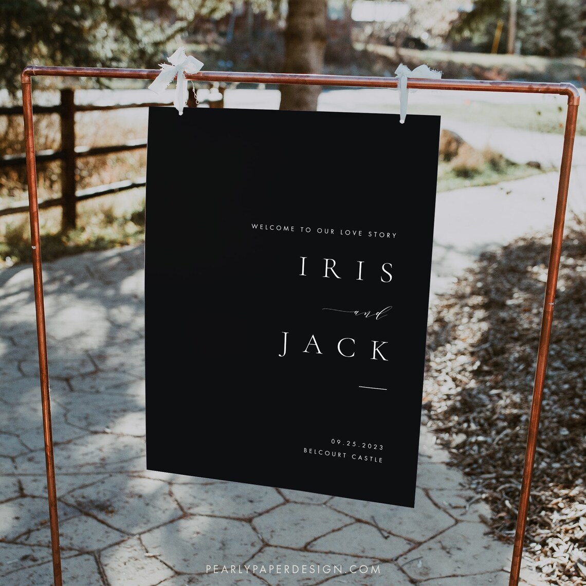 Black and White Wedding Sign Wedding Welcome Sign Template - Etsy