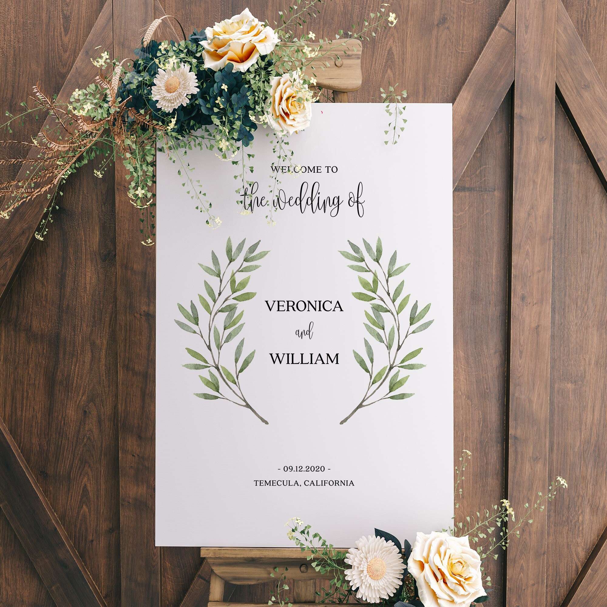 Rustic Welcome Sign Template Download Editable Wedding Welcome Sign ...