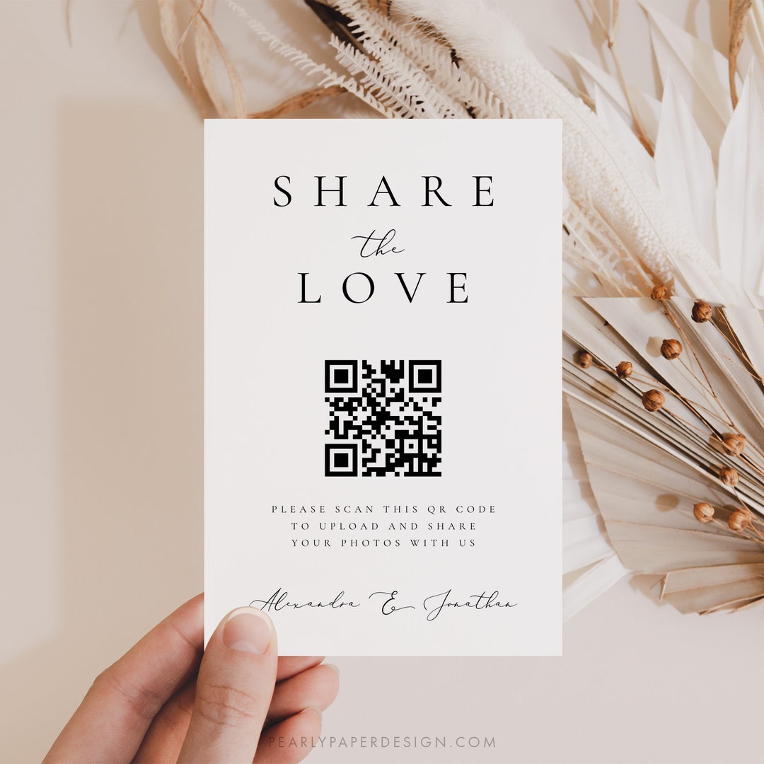 Share the Love QR Code Template, Share the Love QR Code Sign ...