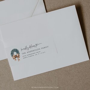 Wraparound Holiday Address Label Template, Printable Address Label for ...