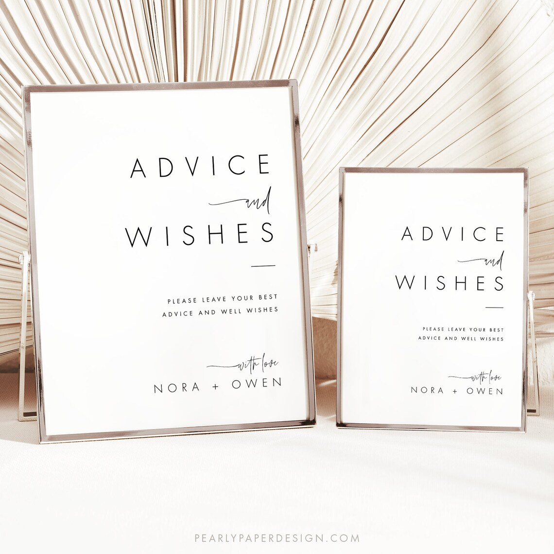 Printable Advice and Well Wishes Sign Template, Modern Advice and ...